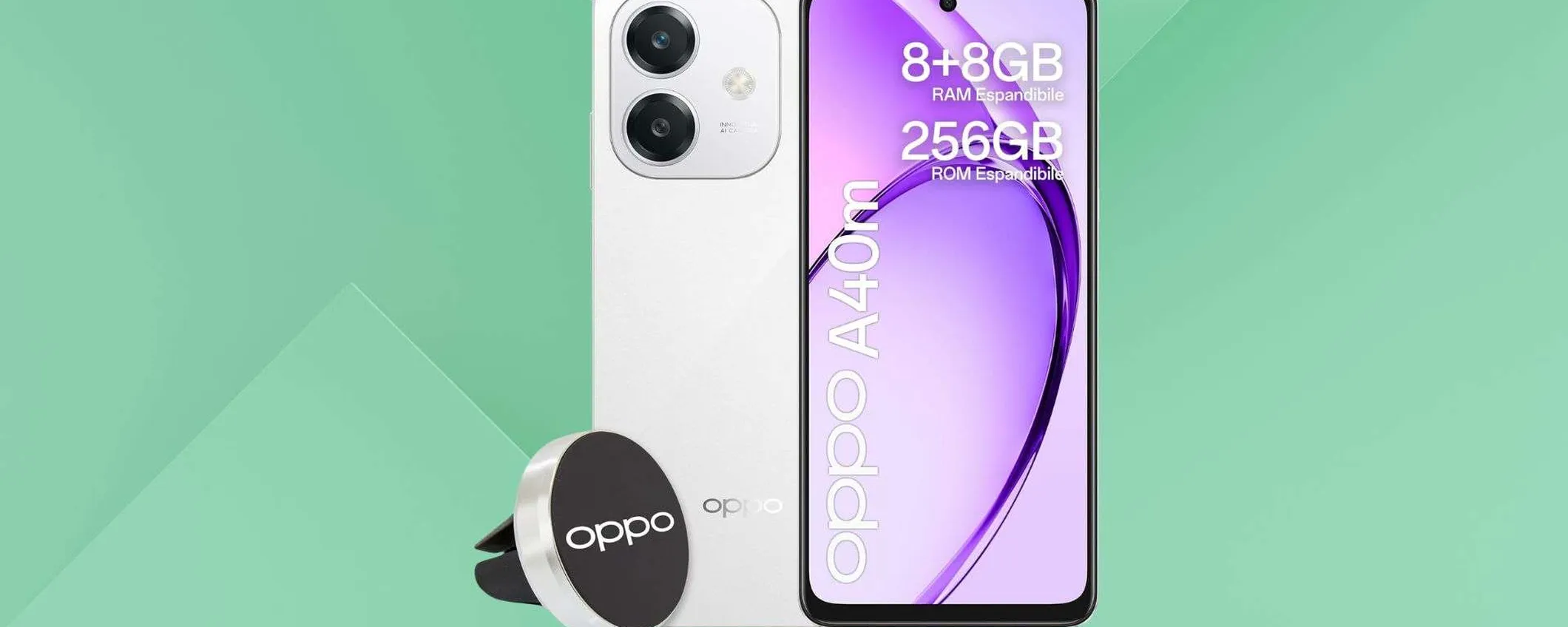 OPPO A40M in offerta a 169€: smartphone completo con fotocamera AI da 50 MP